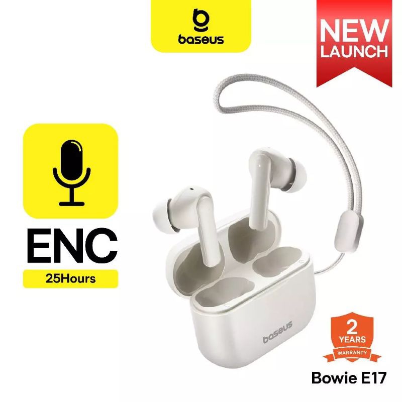 Jual BASEUS TWS Bowie E17 Headset Earphone TWS Bluetooth ENC 430mAh ...