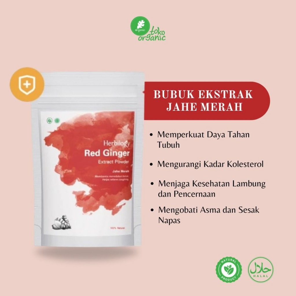 Jual Herbilogy Red Ginger Powder Extract Jahe Merah untuk Daya Tahan ...