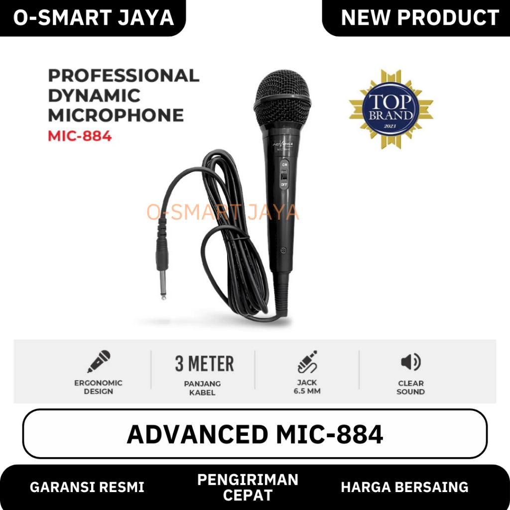 Jual Advance Mic Karaoke Profesional Dynamic Microphone Mic Kabel ...
