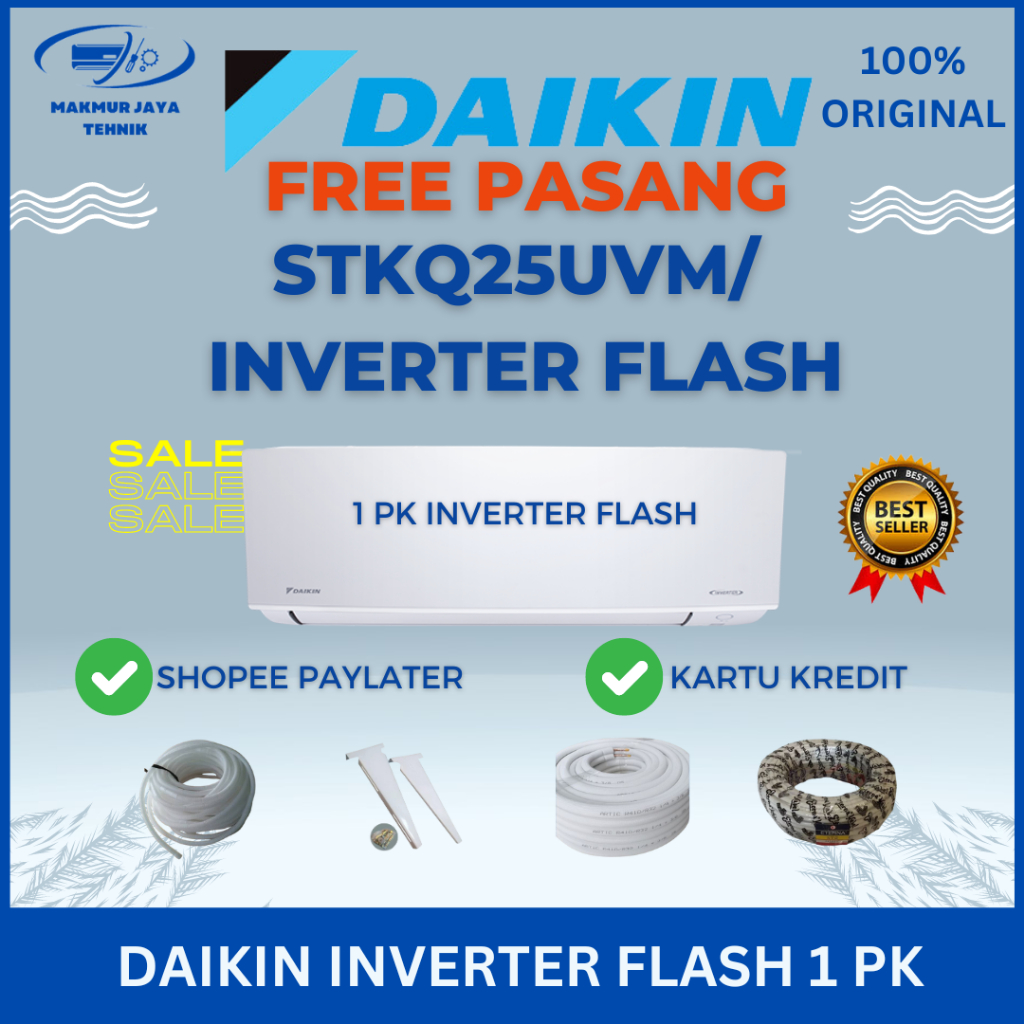 Jual AC DAIKIN INVERTER FLASH 1 PK STKQ25UVM / AC DAIKIN 1 PK INVERTER ...