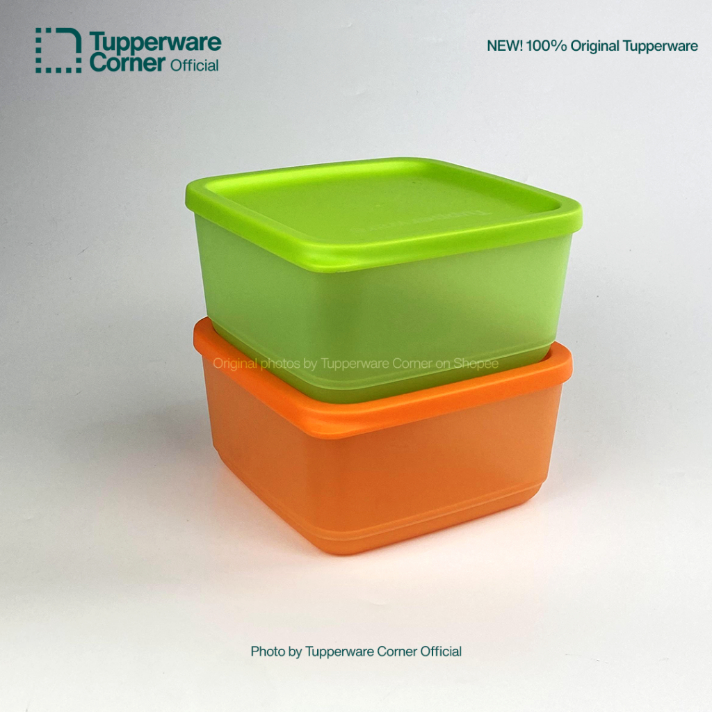 Jual Tupperware Medium Square Round 650ml | Shopee Indonesia