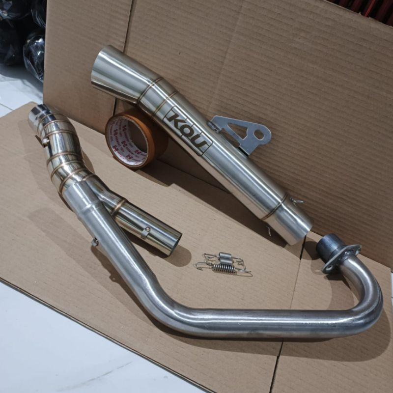 Jual Kou super open canister 51mm pipe Raider 150 Carb Raider 150 fi ...