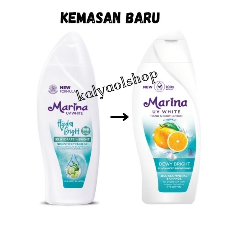 Jual Marina Handbody UV White Dewy Bright 460 ml | Shopee Indonesia