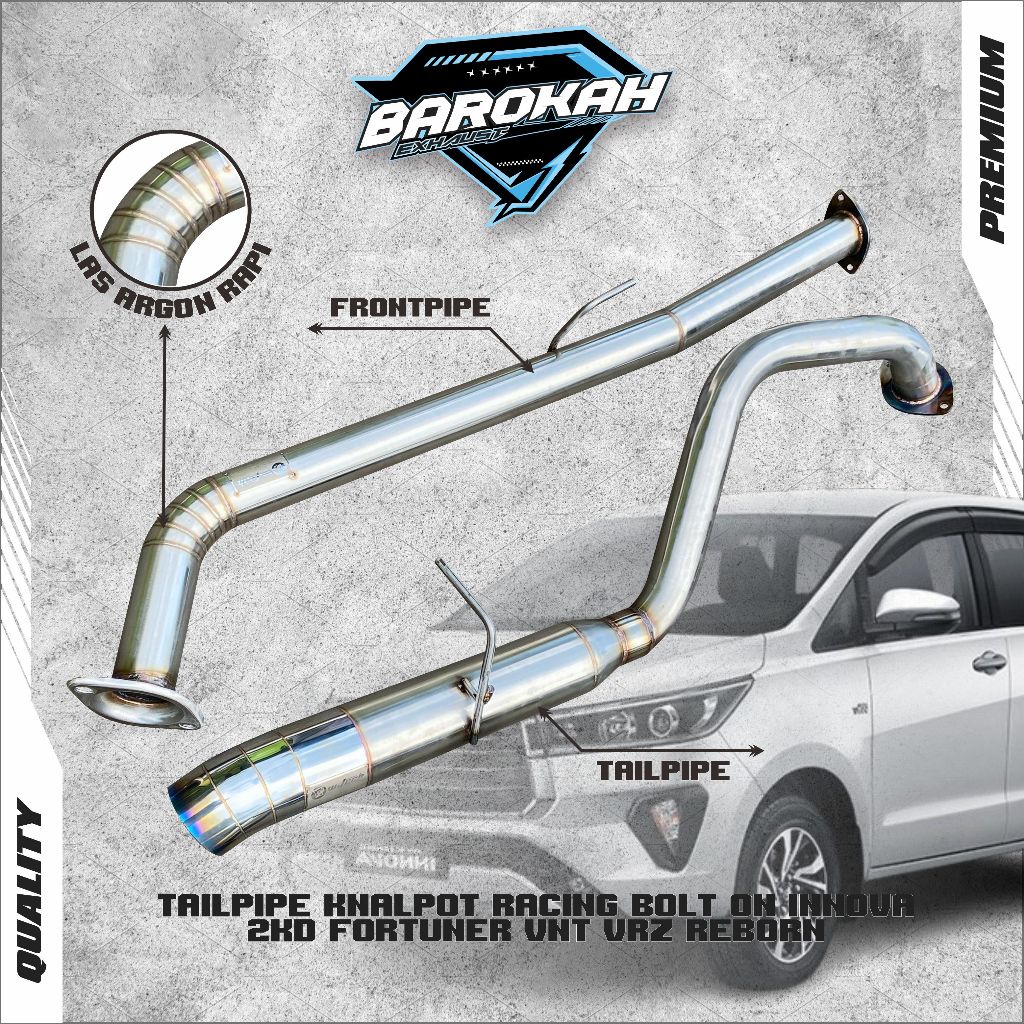 Jual TAILPIPE KNALPOT BOLT ON + FRONTPIPE INNOVA 2KD/NON VNT, 2GD ...