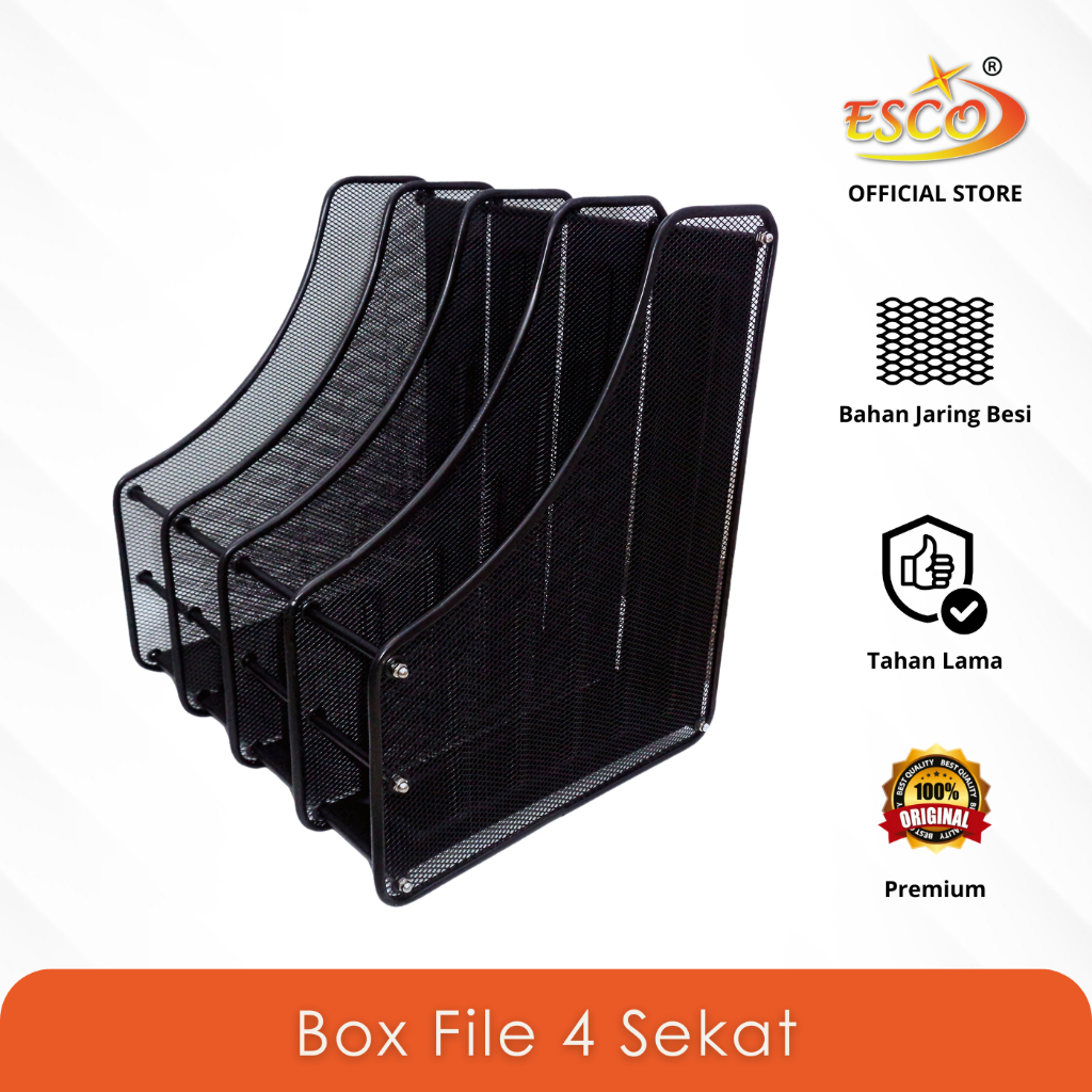 Jual Esco Box File Tempat Dokumen 4 Sekat 844-BF | Shopee Indonesia
