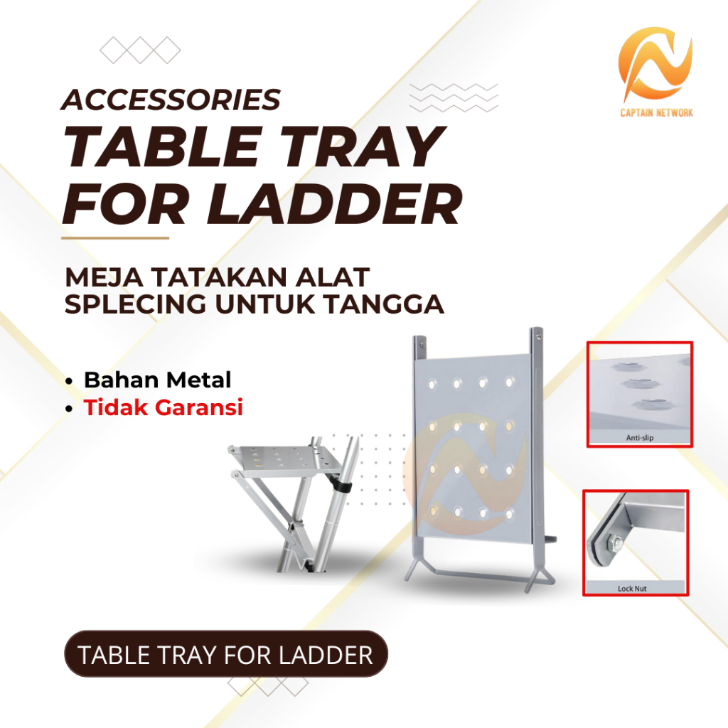 Jual Table Tray for Ladder [Metal] |Meja Tatakan alat Splecing untuk ...