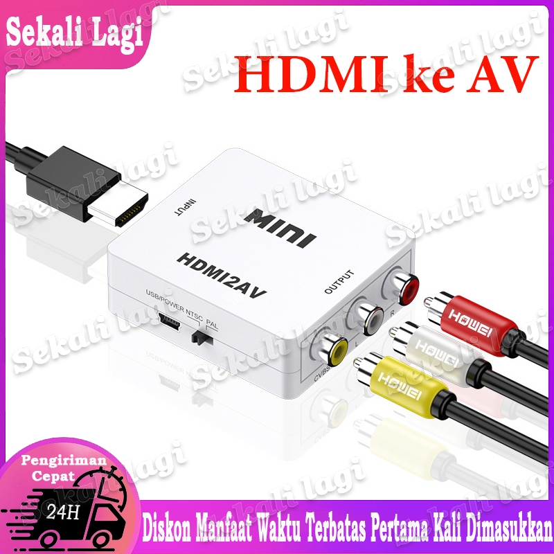 Jual HDMI to AV Converter Adapter Video Converter Permainan Konsol ke ...
