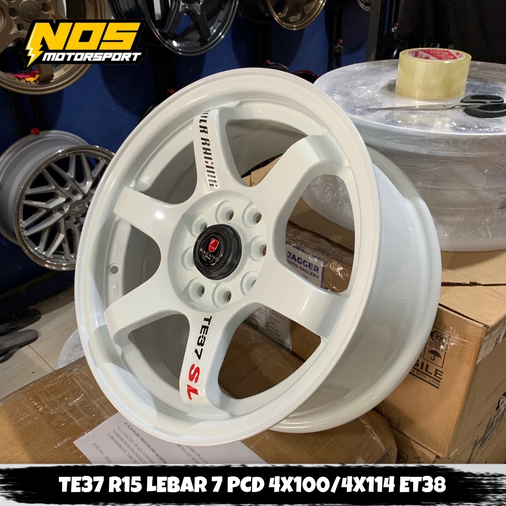 Jual VELG TE37 R15 LEBAR 7 PCD 4X100/4X114 ET38 UNTUK MOBIL AVANZA BRIO JAZZ AGYA MOBILIO SIGRA ...