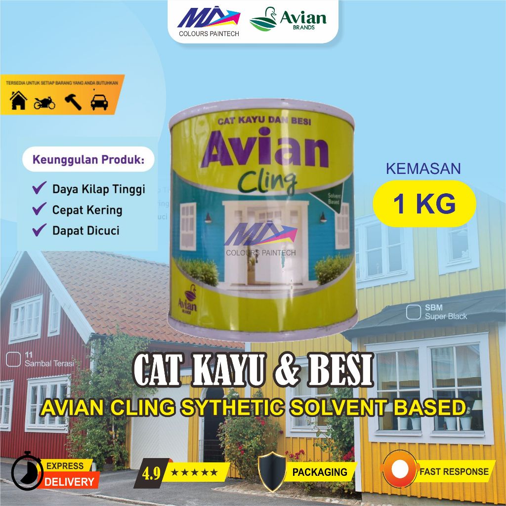 Jual AVIAN CLING SYNTHETIC 1 LITER CAT KAYU BESI EKONOMIS ( LUAR P JAWA ...