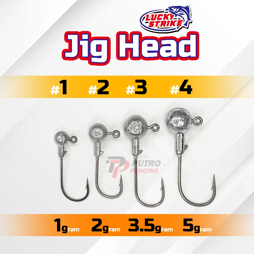 Jual Hook Jig Head Lucky Strike Jighead Bulat Carbon Steel Timah untuk ...
