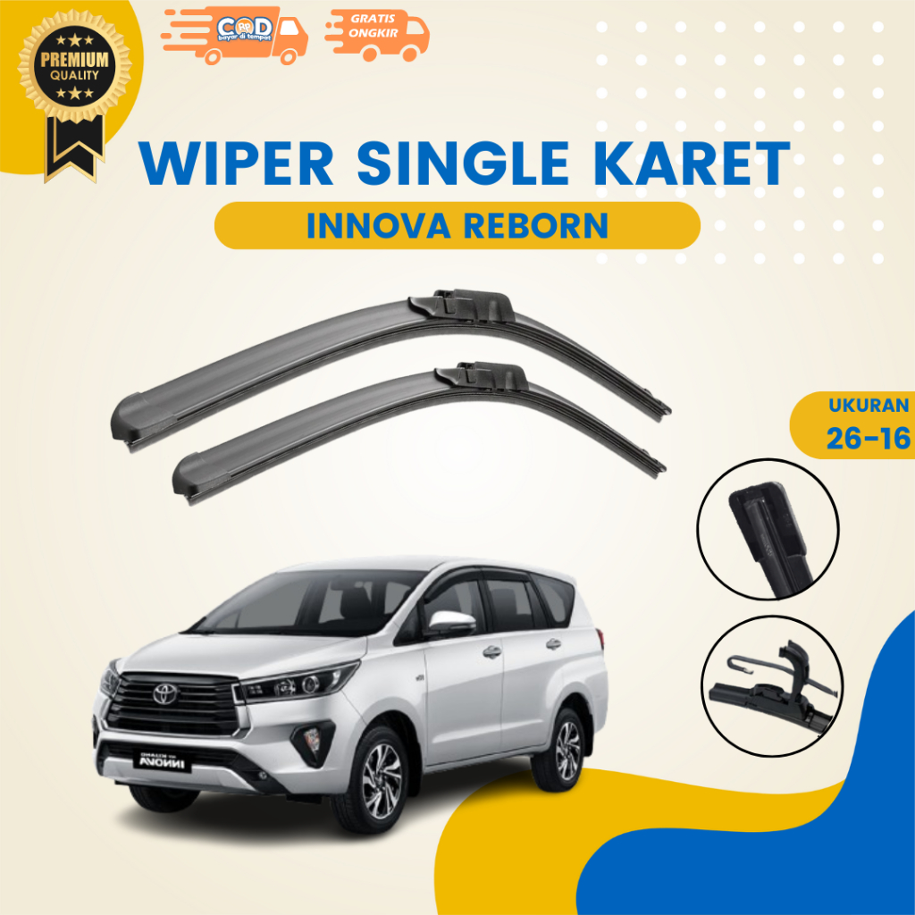 Jual Wiper Frameless INNOVA REBORN | Wiper Mobil Single Karet Premium ...