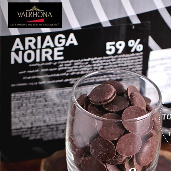 Jual Valrhona Ariaga Noire 59% 500gr Chocolate Dark Couverture Coin ...