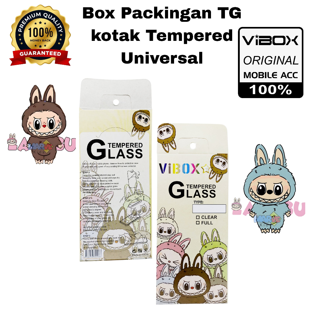 Jual 10PCS Box Packingan TG Labubu Fyp Kotak Tempered Glass New Paper ...