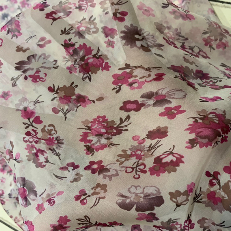 Jual kain sifon sutra motif - kain sifon sutra - kain chiffon - kain ...