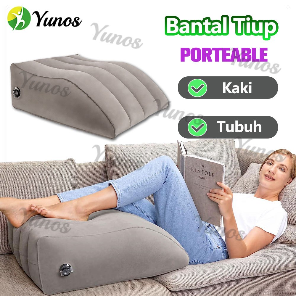 Jual Yunos Bantal Tiup Portable Bantal Kaki Untuk Footrest Wedge Pillow Bantal Senderan Tubuh ...