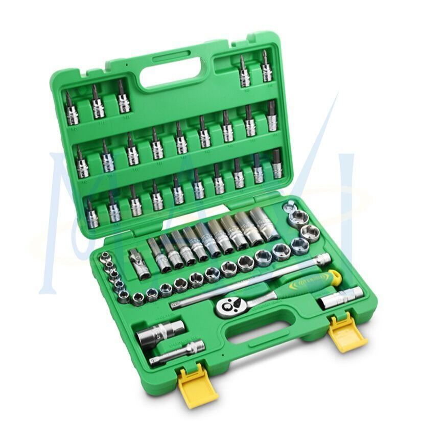 Jual Tekiro socket set 3/8 inch 6PT uk. 6 - 24 mm isi 58 pcs (box plastik) | Shopee Indonesia