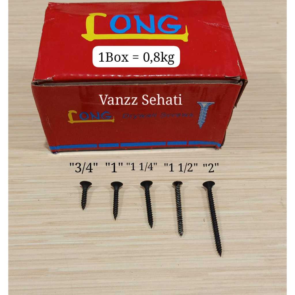 Jual (1Box = 800Gr) Skrup Sekrup Gypsum / Scrup Gypsum Ukuran 3/4Inc ...