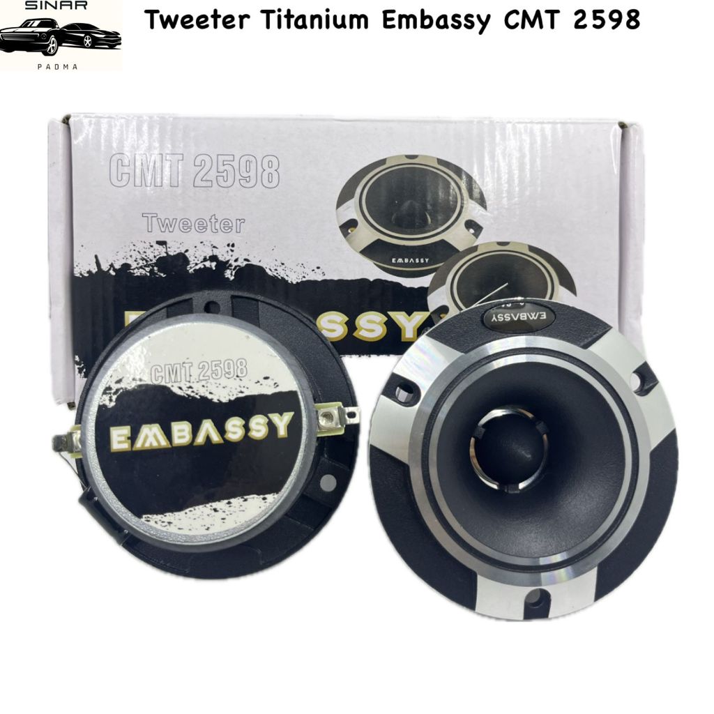 Jual Tweeter Embassy CMT-2598 Tweeter Titanium 4 Inchhi Tweeter Audio Mobil | Shopee Indonesia