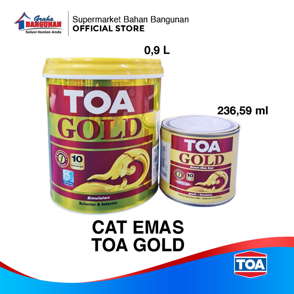 Jual TOA Gold Cat Warna Emas Untuk Interior dan Eksterior | Shopee ...