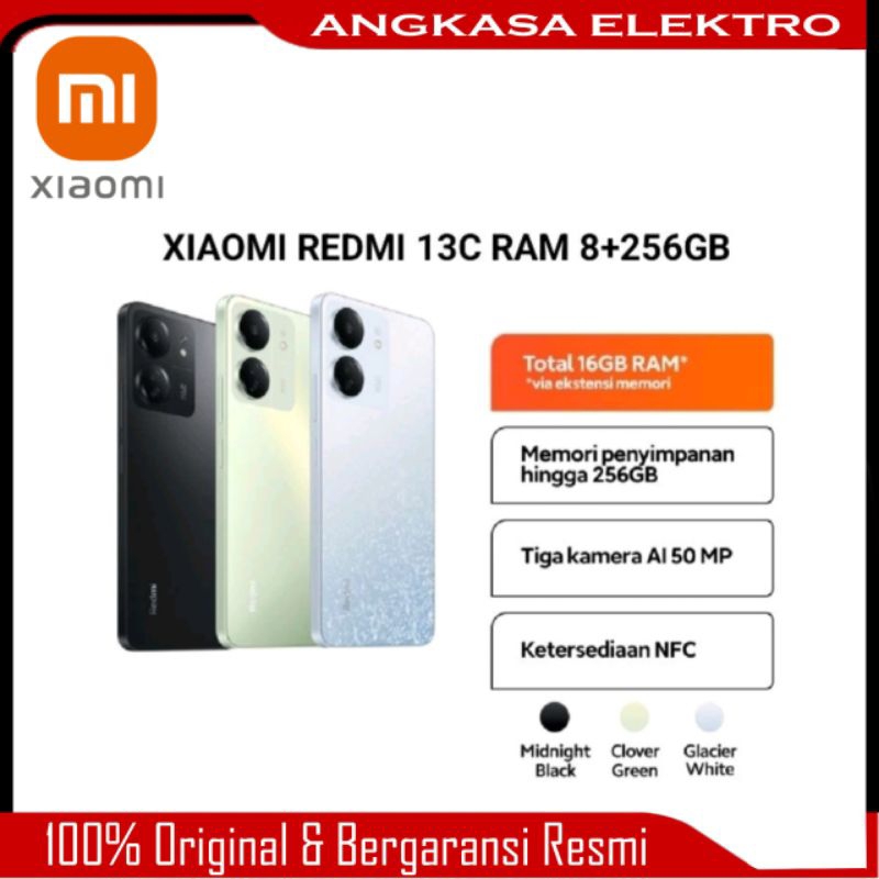 Jual HP Xiaomi Redmi 13C Ram 8+256GB Garansi Resmi | Shopee Indonesia