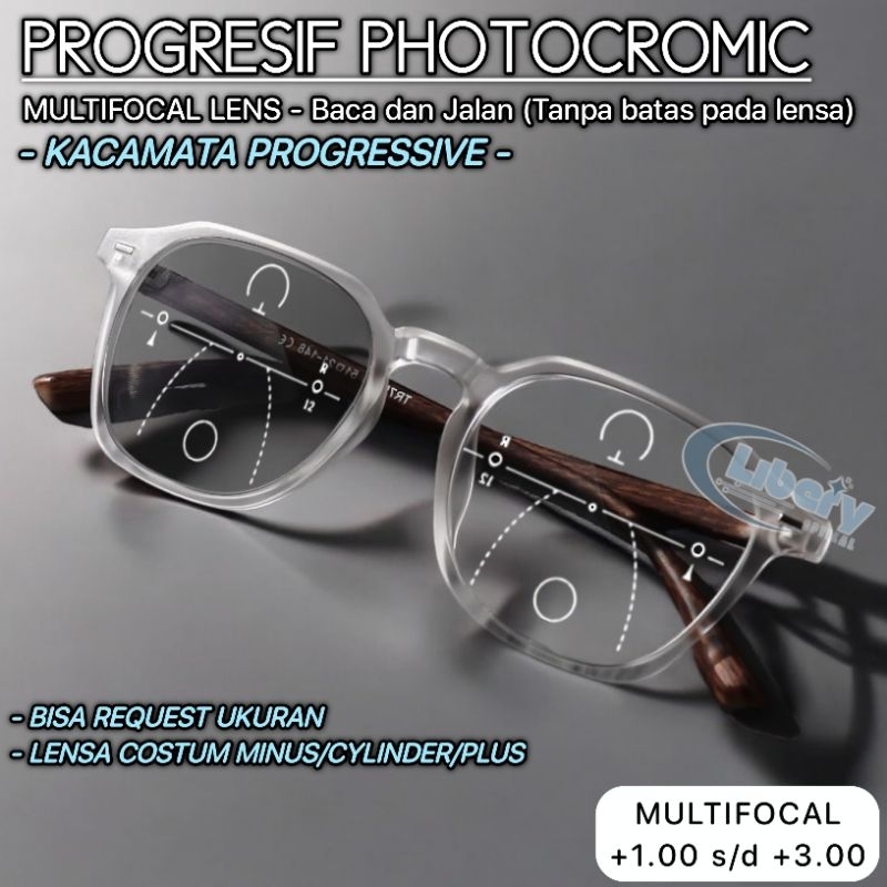 Jual Kacamata lensa Progresif PHOTOCROMIC - Unisex pria dan wanita ...