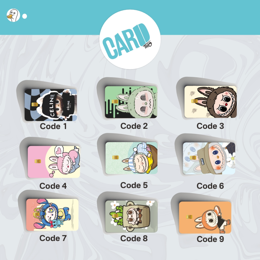 Jual CARDTWO Stiker Skin ATM Labubu Sticker Flazz/E mandiri Custom ...