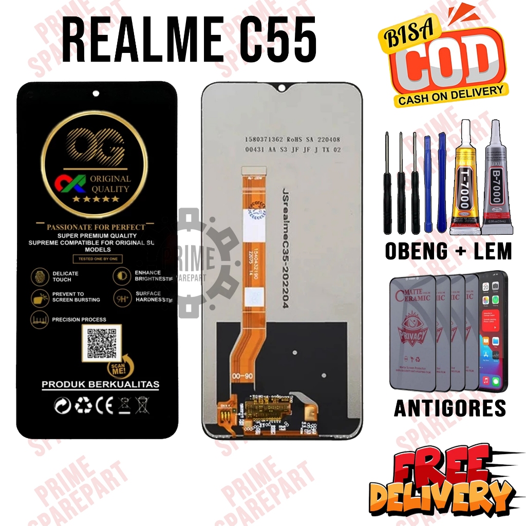 Jual Lcd REALME C55 Original Oem Lcd Touchscreen REALME C55 Fullset | Shopee Indonesia