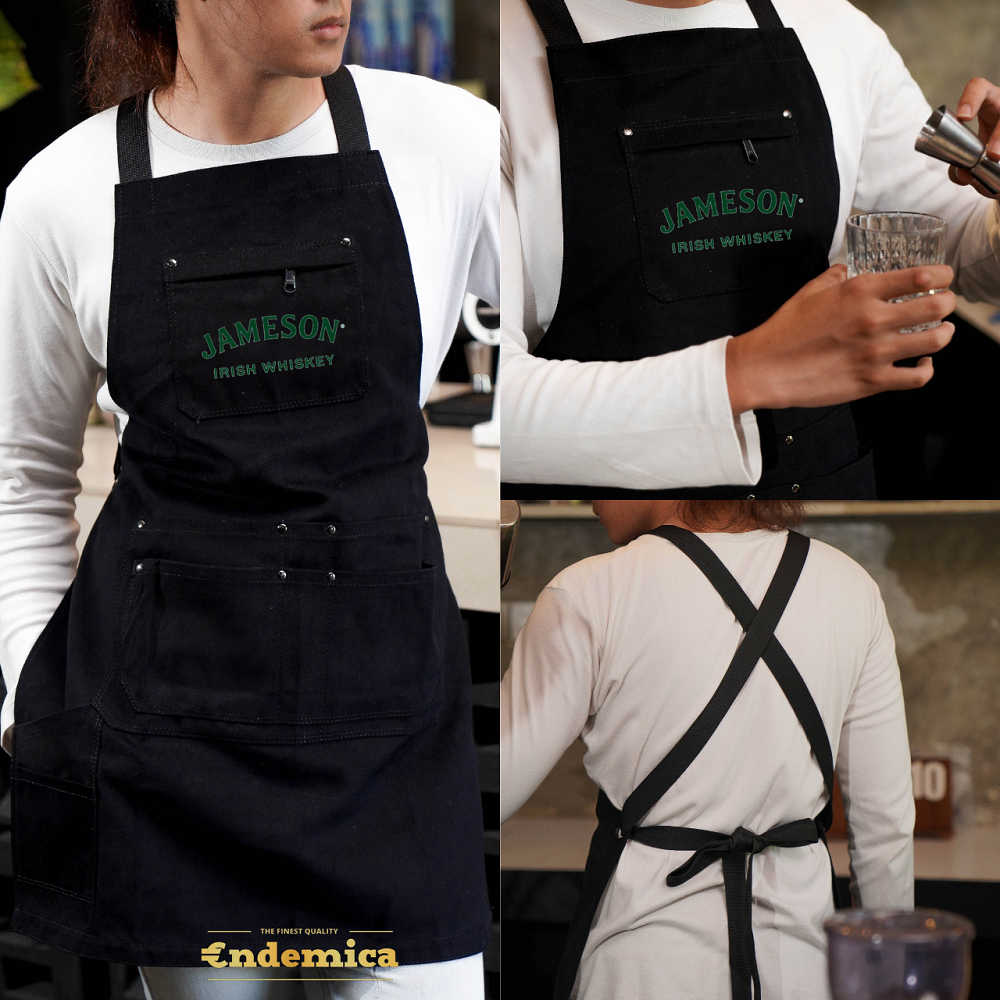 Jual Full Apron Chef Celemek Barista Apron Barberman Celemek Coffee ...
