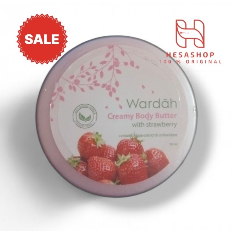 Jual Wardah Creamy Body Butter 50 ML - With Strawberry | Shopee Indonesia