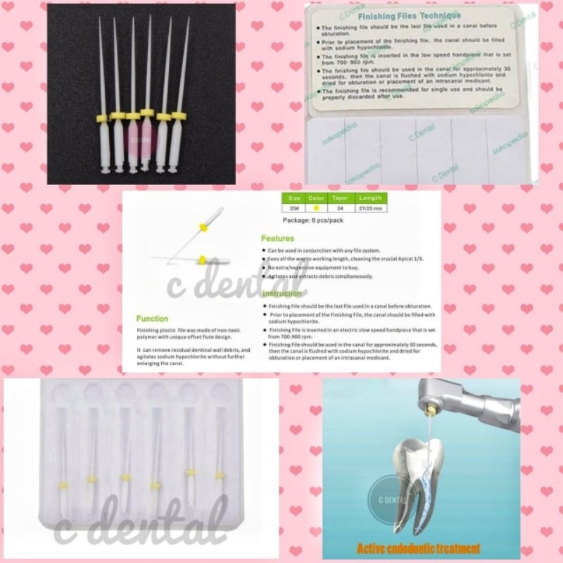 Jual [6 Pcs] Dental Endo Files Activator Irrigation Cleaning Root Canal ...