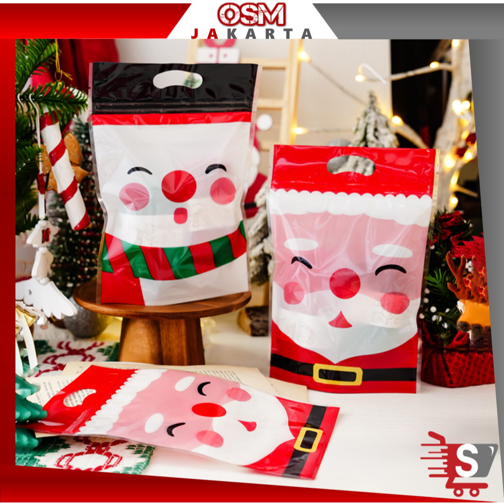 Jual OSM JKT 6466 Snack Wrapper Motif Natal / Plastik Ziplock Praktis ...