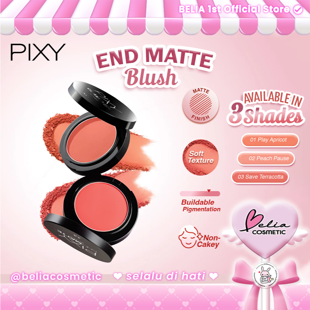 Jual BELIA PIXY End Matte Blush | Blush on powder tampilan makeup casual | BABY BUNNY | Shopee ...