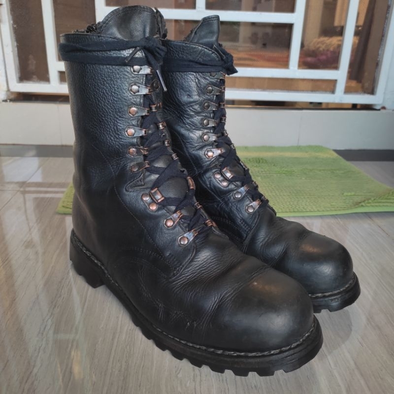Jual Bundeswehr Vintage Military Germany Combat High Boots Biker Boots ...