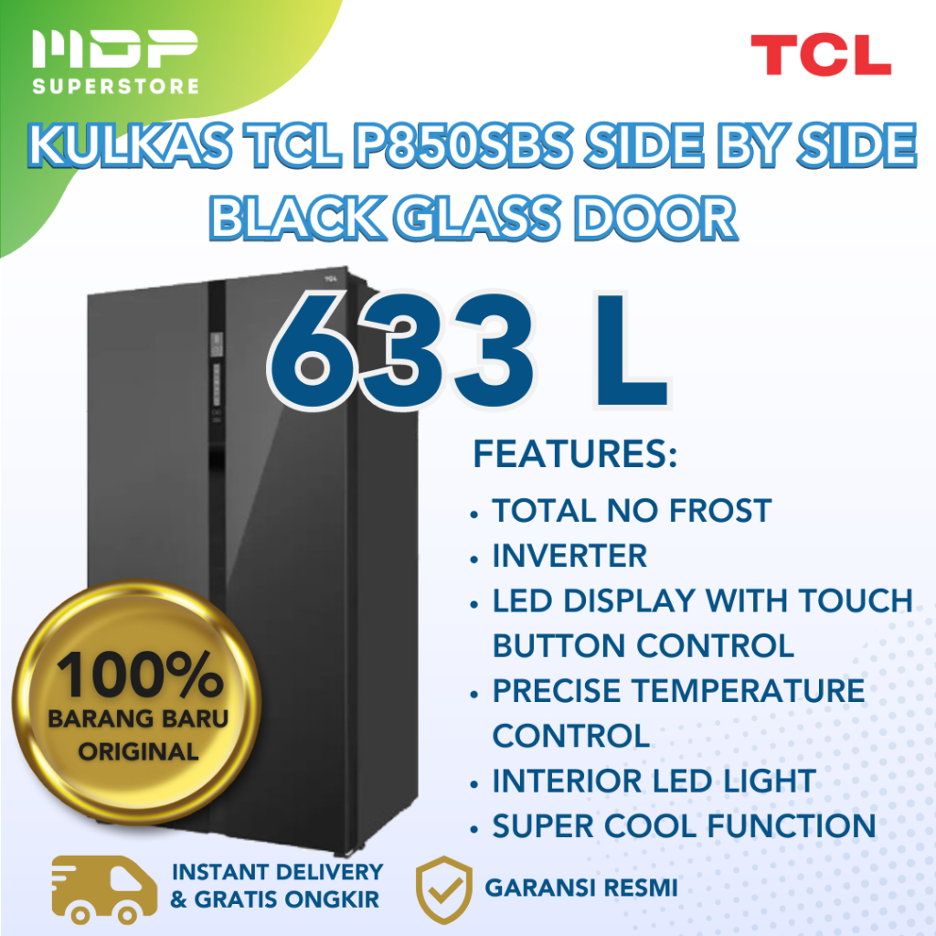 Jual Kulkas TCL 2 Pintu Side by Side – Kapasitas 633L - No Frost ...