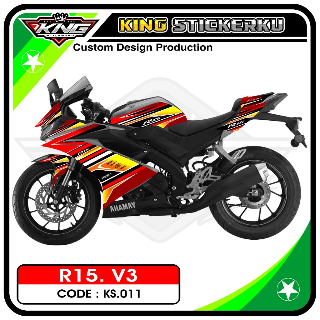 Jual Stiker Striping Yamaha R15 V3 - Decal Sticker Striping Yamaha R15 ...