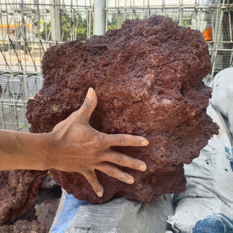 Jual Batu Lava Rock Jumbo Dijual Per Kg / Batu Lava / Volcano Stone Red ...