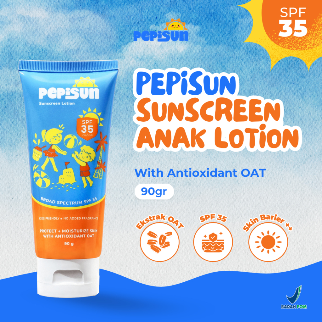 Jual Pepisun Sunscreen Anak Lotion SPF 35 With Antioxidant Oat | Shopee Indonesia