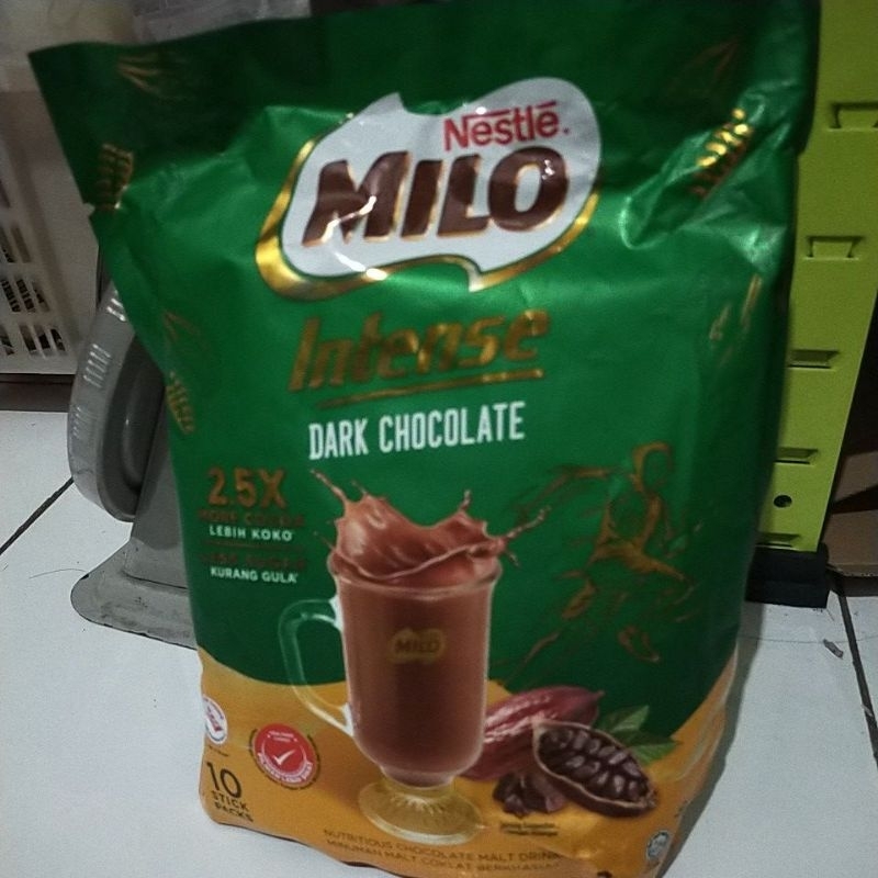 Jual MILO INTENSE DARK CHOCOLATE LESS SUGAR | Shopee Indonesia