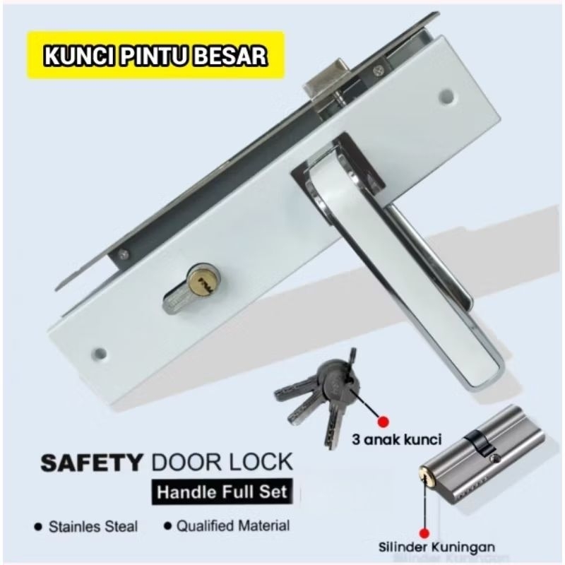 Jual Handle / gagang pintu set kunci 1 pintu slot kunci pintu rumah ...