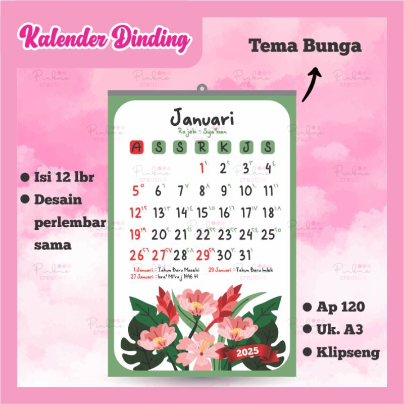 Jual KALENDER 2025 KALENDER LUCU KALENDER DINDING | Shopee Indonesia