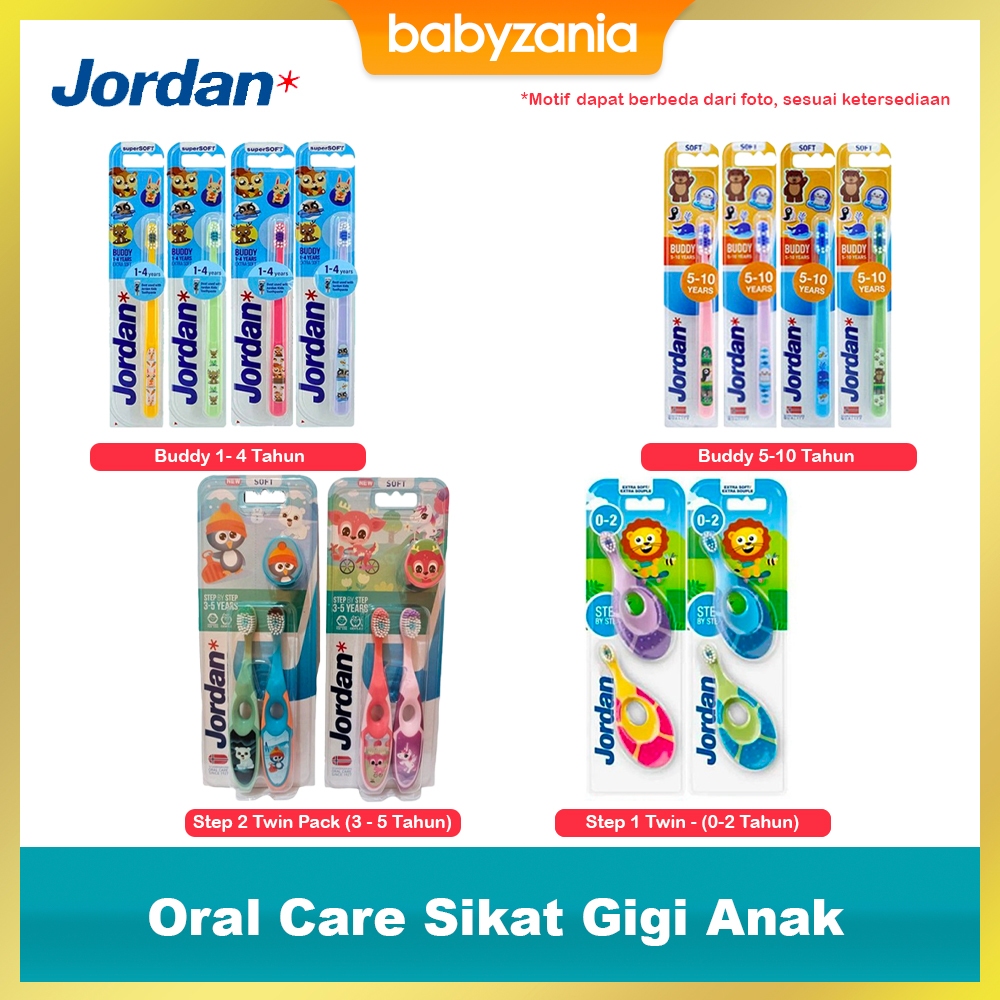 Jual Jordan Oral Care Kids Buddy Super Soft Sikat Gigi Anak - Step 1 2 ...
