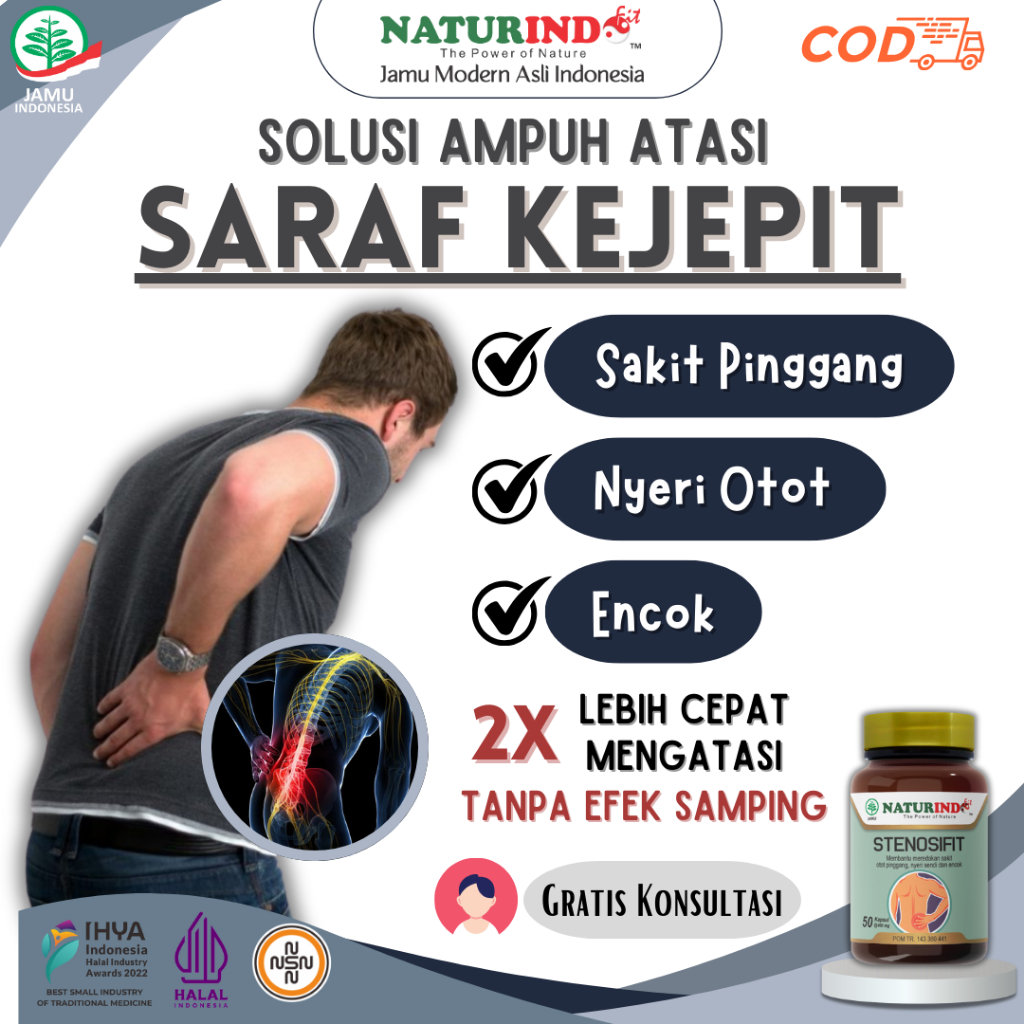 Jual Obat Sakit Pinggang Saraf Kejepit Pil Kecetit Nyeri Otot Sarap ...