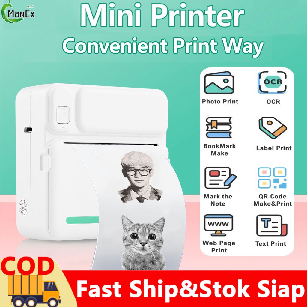 Jual 【COD】LIOTOG C19 Mini Printer Thermal Sticker Printer Thermal Paper ...