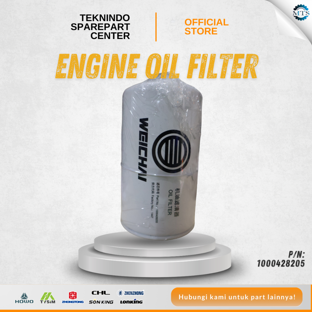 Jual Engine Oil Filter | 1000428205 | Type Model: HOWO 400 | Spec ...