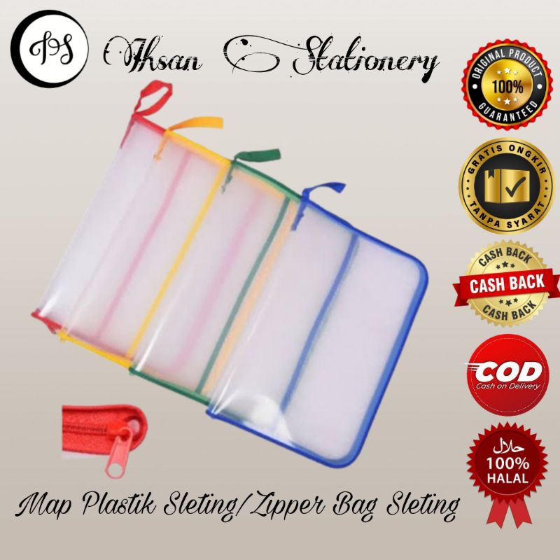 Jual Zipper Bag Sleting/Map Plastik Sleting Folio (1 Pcs) | Shopee ...