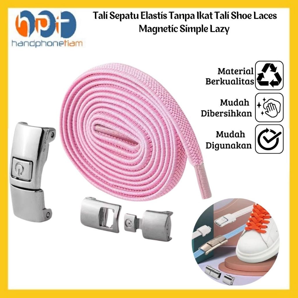 Jual Tali Sepatu Elastis Tanpa Ikat Tali Shoe Laces Magnetic Simple ...