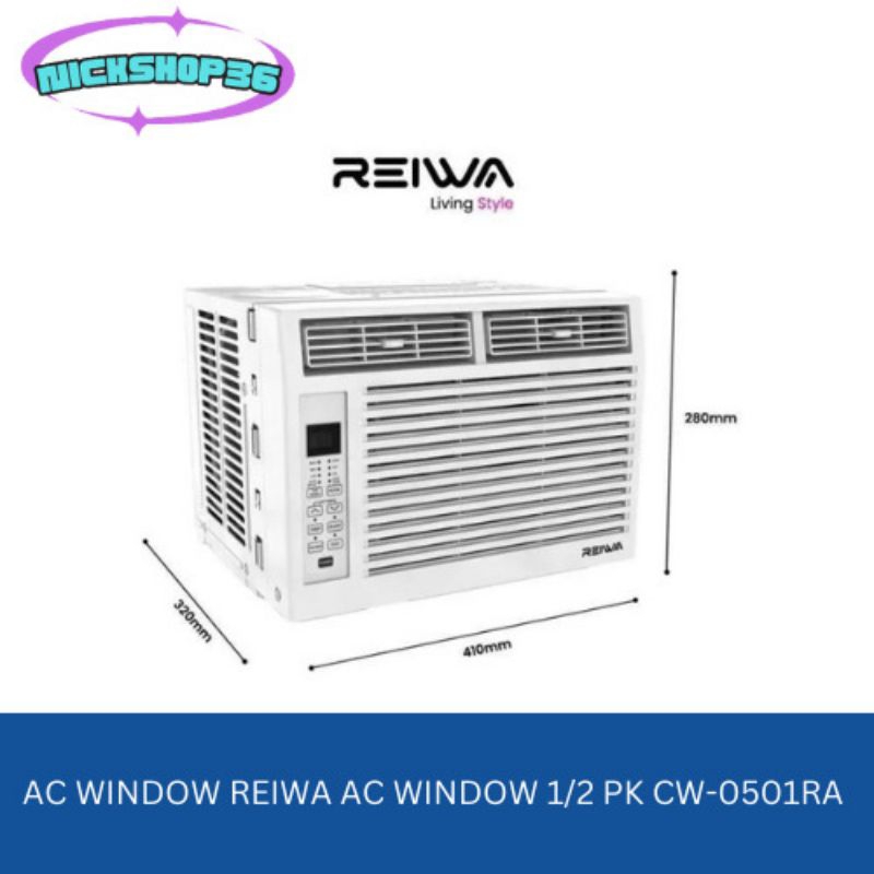 Jual AC Window Reiwa 1/2PK CW 0501RA Low Watt 5000Btu Refrigerant R32 ...