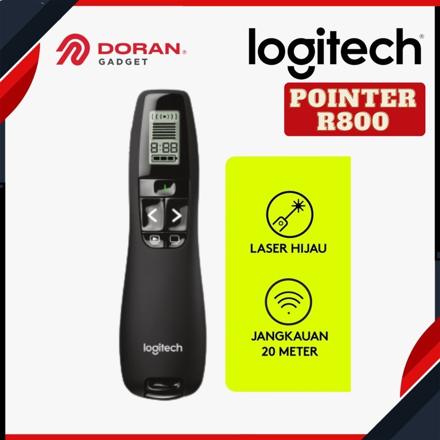 Jual Logitech R800 Wireless Laser Pointer Persentasi Green Laser ...
