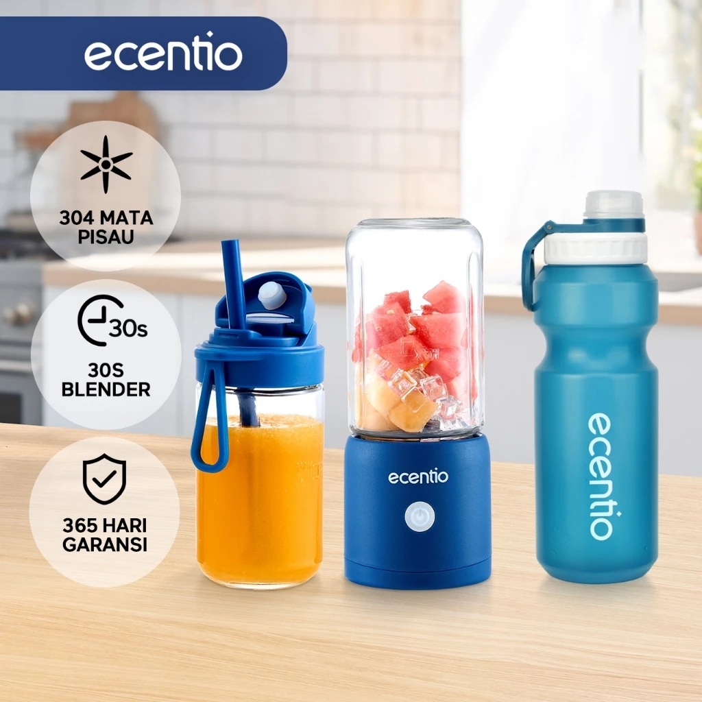 Jual ecentio Juicer Portable 10 Mata Pisau Mini Juicer Free 1 Sport ...