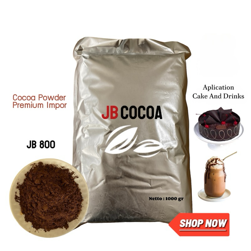 Jual Cokelat Bubuk JB COCOA POWDER 1000/500 gr JB 800 Kemasan Alu Pure ...